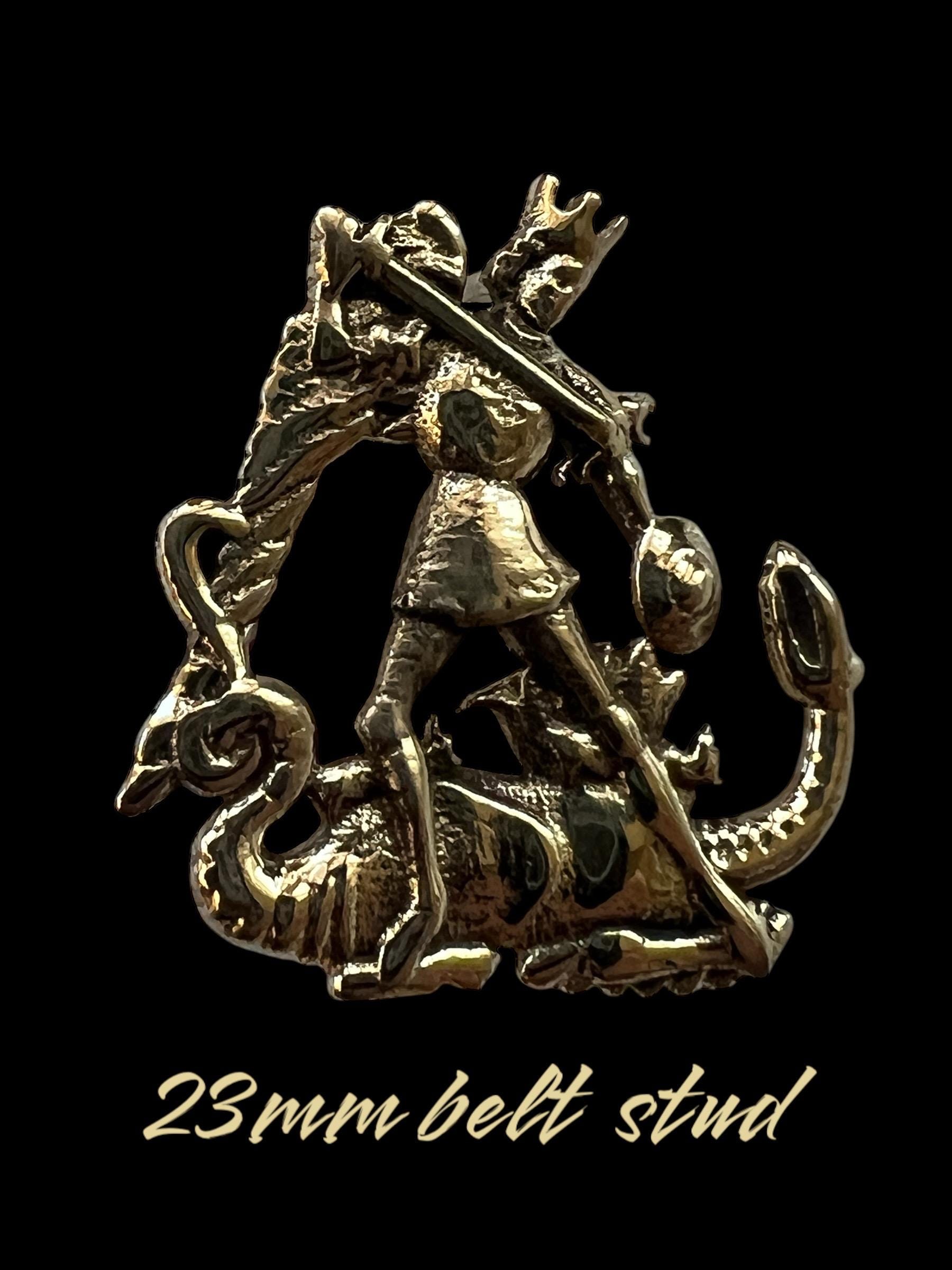 Saint Michael belt stud - Medieval marginalia, HEMA, SCA, LARP ...